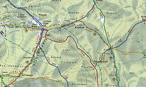 10 Małe Karpaty centralne (Malé Karpaty stred). Mapa turystyczna 1:25 ...